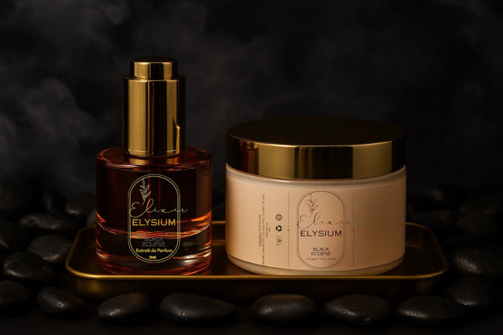 Black Eclipse Body Butter & Perfume Duo – Elixir Elysium